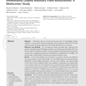 Rhein83| OT BRIDGE TECHNIQUE: FIXED PROSTHESIS RESTORATIONS